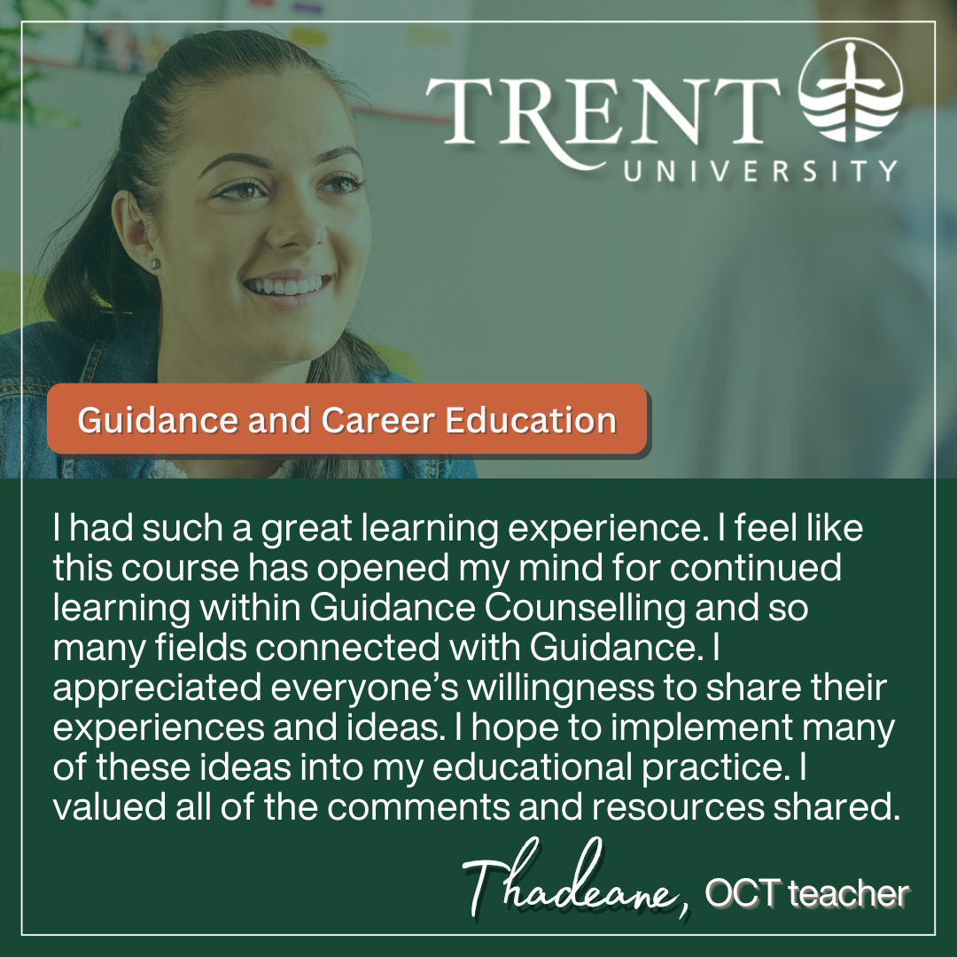 Guidance and Career Education - Additional Qualifications - Trent ...
