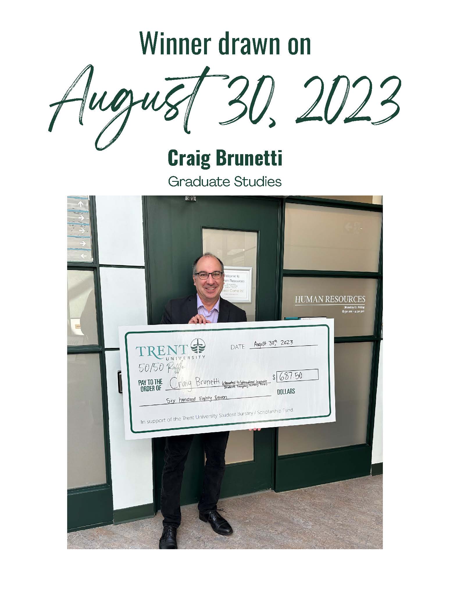 Employee Raffle - Human Resources - Trent University