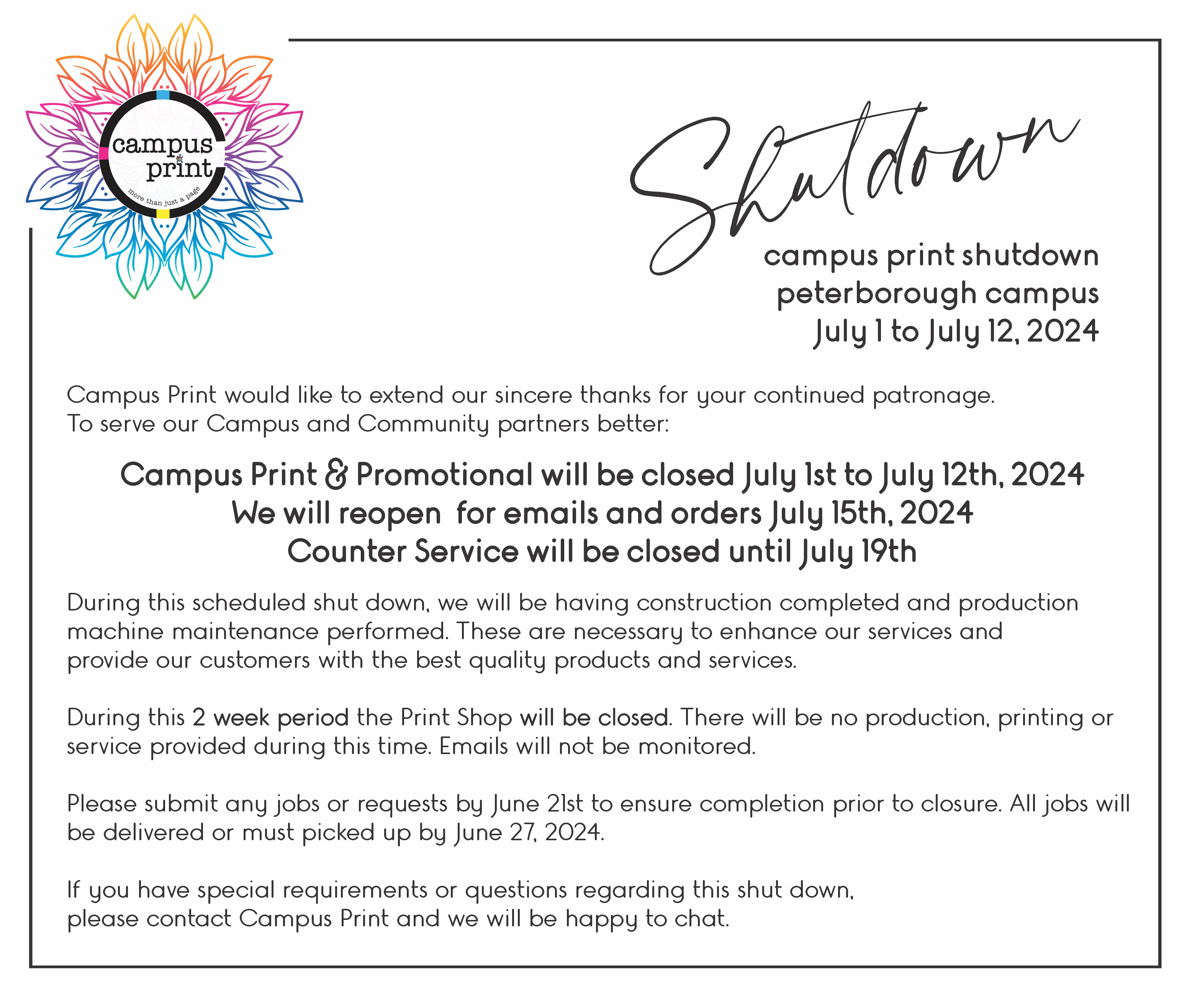 Campus Print - Campus Print & Shipping Receiving Centre (SRC) - Trent ...